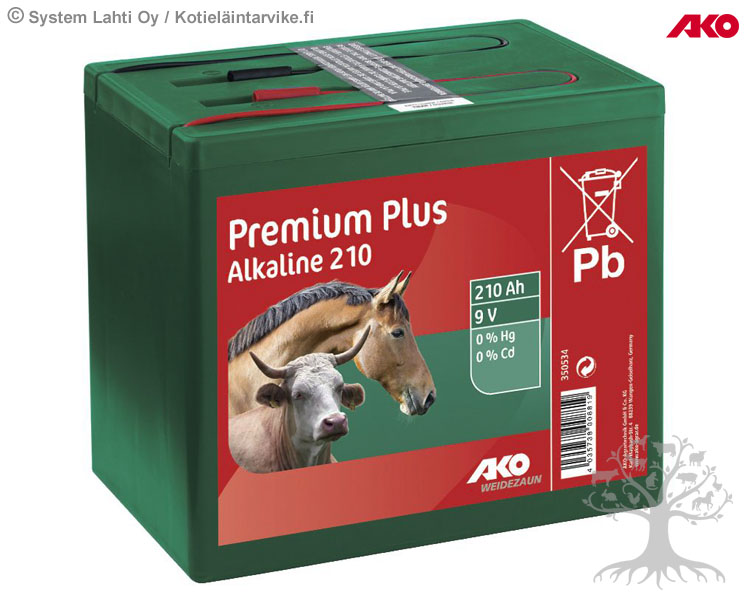 Ako Alkaline Dry Battery PremiumLine 9V, 210 Ah - Kotielaintarvike.fi ...