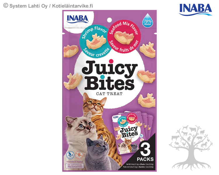 INABA Cat Treat Juicy Bites Shrimp & Seafood Mix Flavor ...