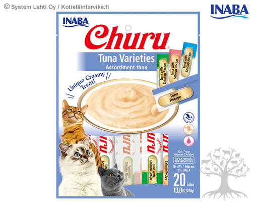 Inaba Cat Treat Churu Puree Tuna Varieties Bag 20 Tube ...