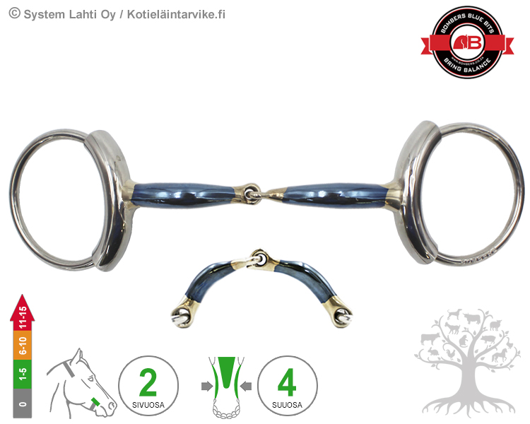 Bombers Loose Ring Tube Snaffle Lock Up - Kotielaintarvike.fi verkkokauppa